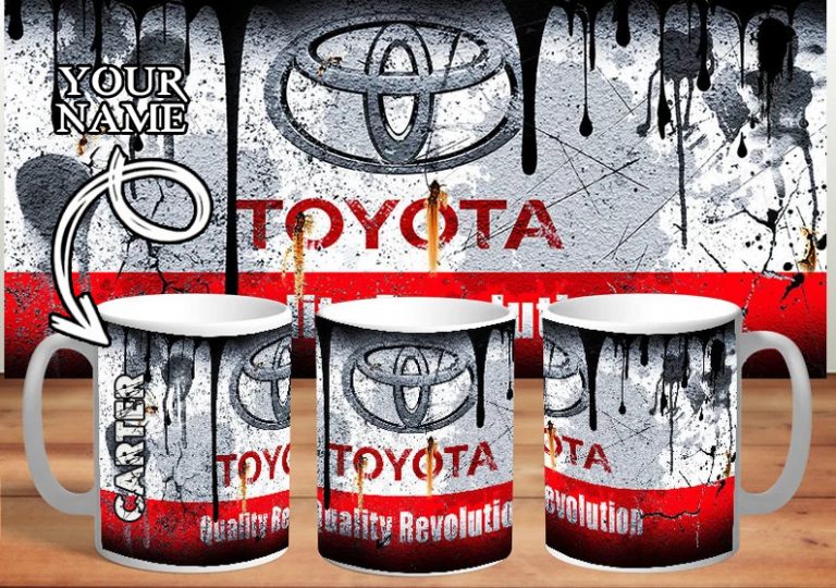 Toyota Rustic Personalised Mug - Personalized Gifts
