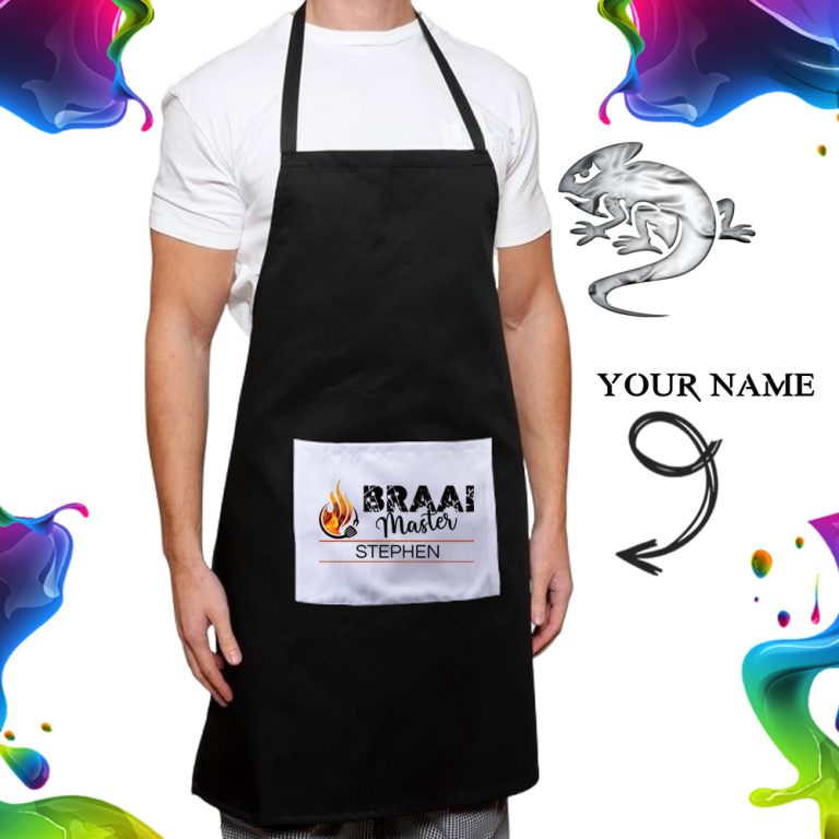 Braai Master Black Apron - Personalized Gifts