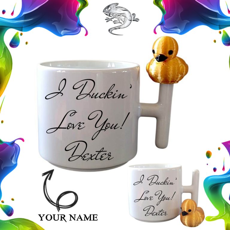 I Duckin Love You Dumpy Mug with Duck - Personalized Gifts